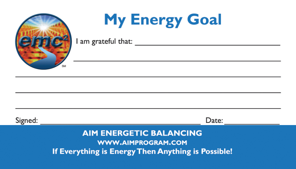 EMC² Energy Goal Cards | AIM Program of Energetic Balancing